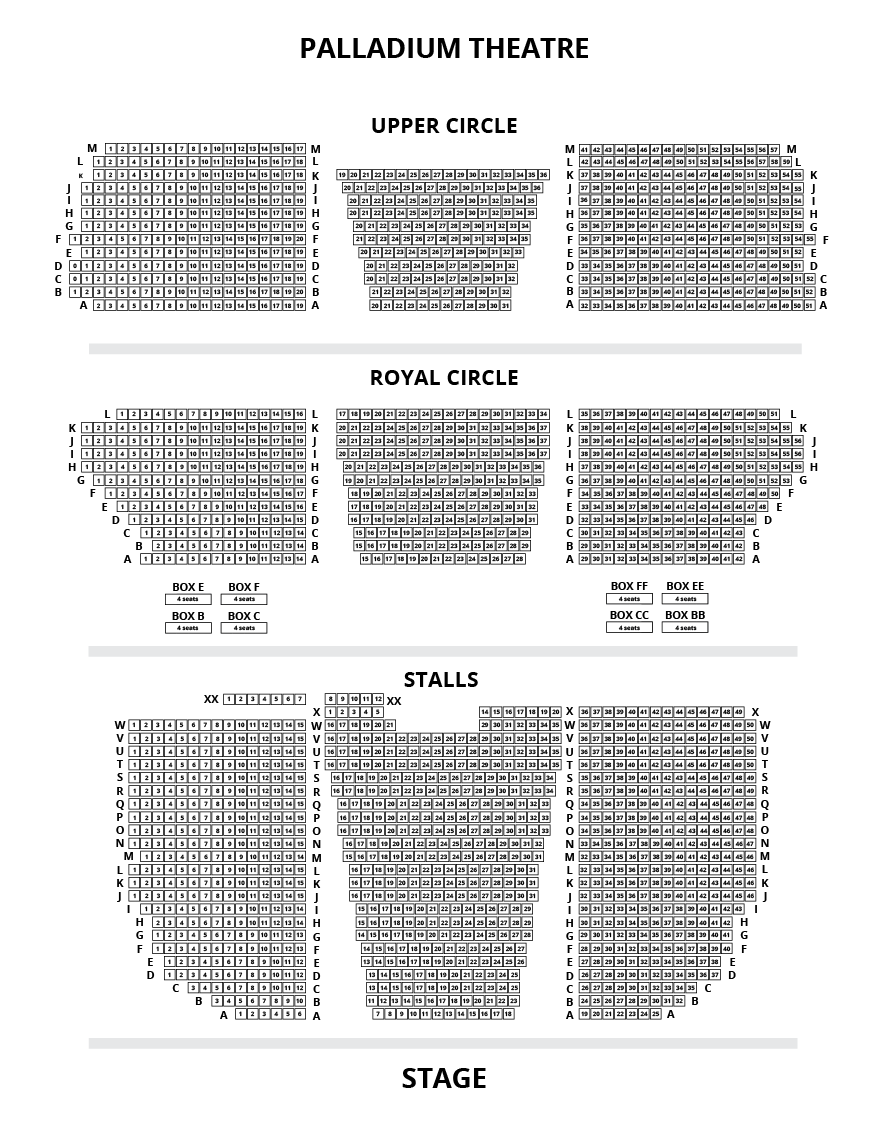 London Palladium Seating Plan London Palladium Seating Plan